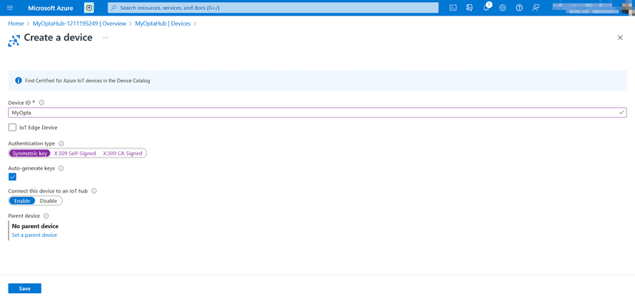 Creation of a new device
