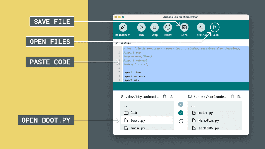 Select the Boot.py file.