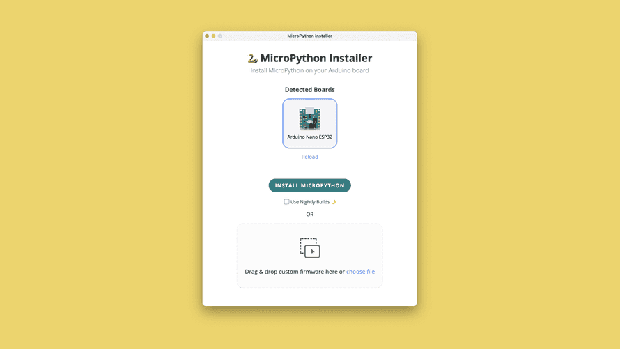 Installer with Board Selected