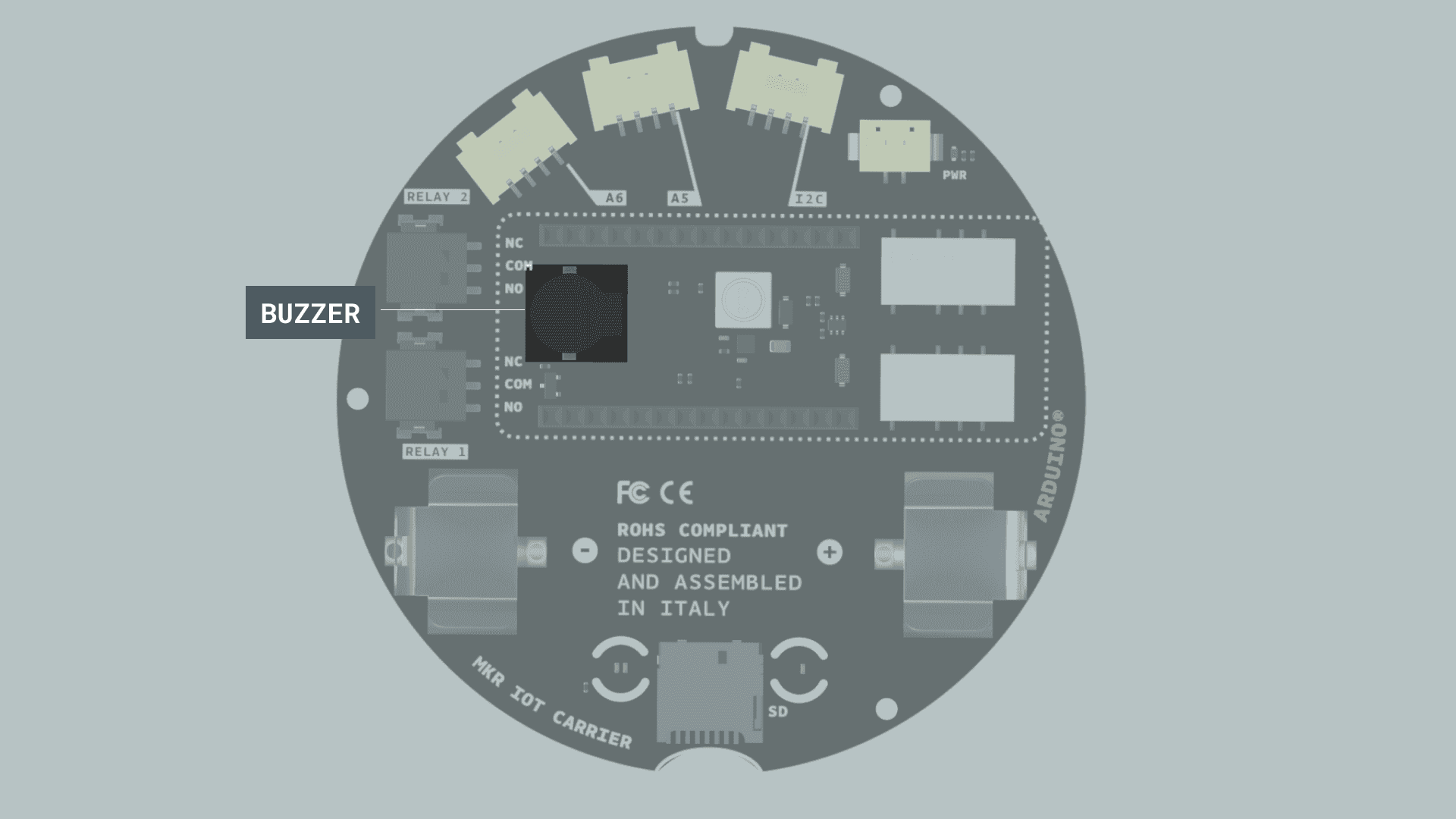 The buzzer on the MKR IoT Carrier