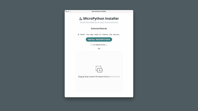 Firmware Successfully Uploaded!