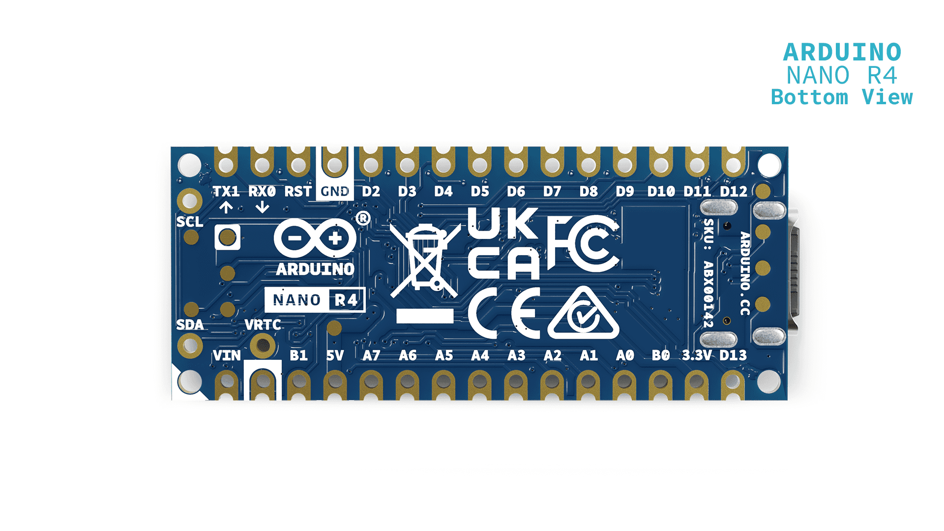 The Nano R4 main components (bottom view)