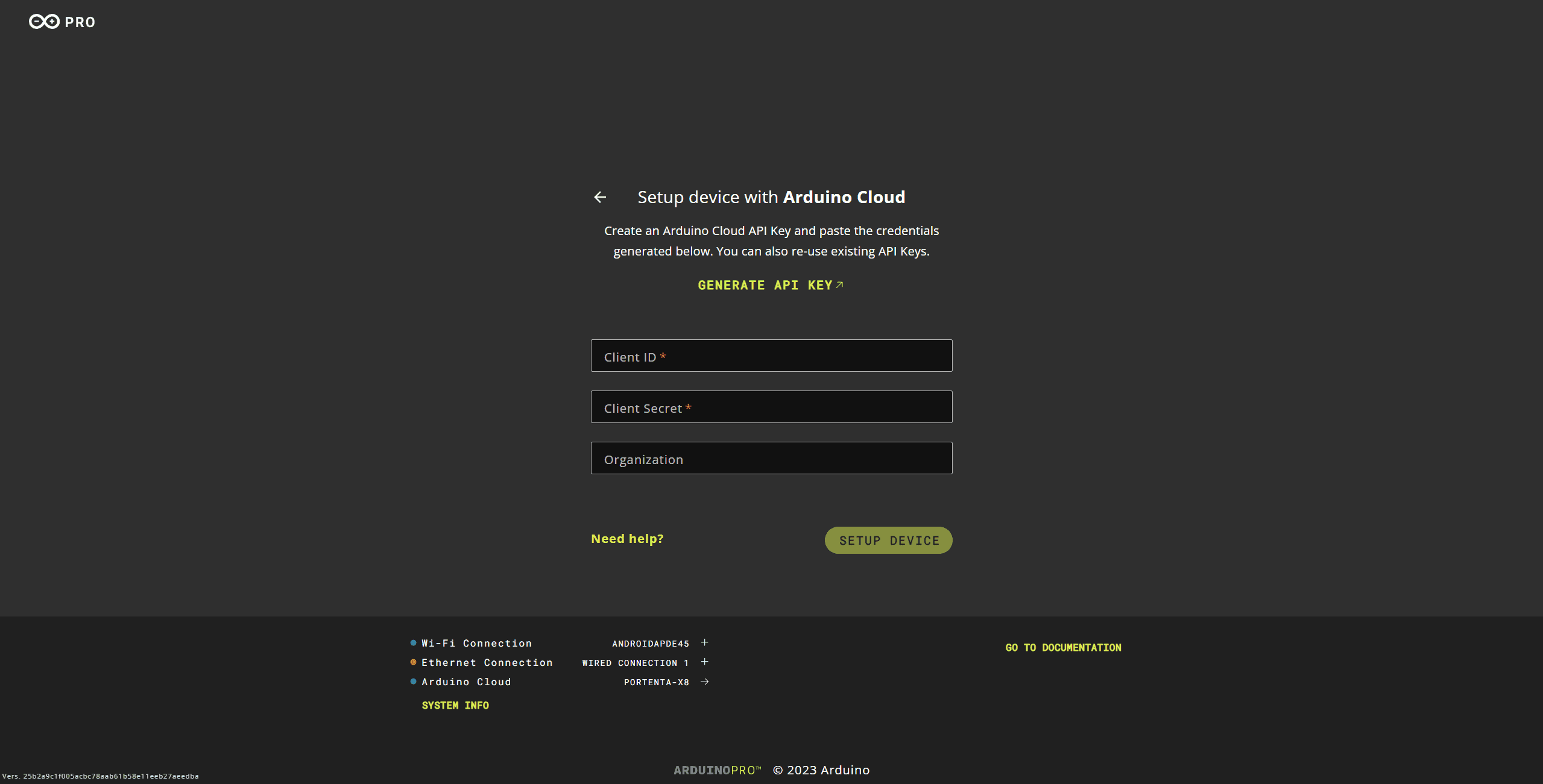 Api Keys And Organization Id