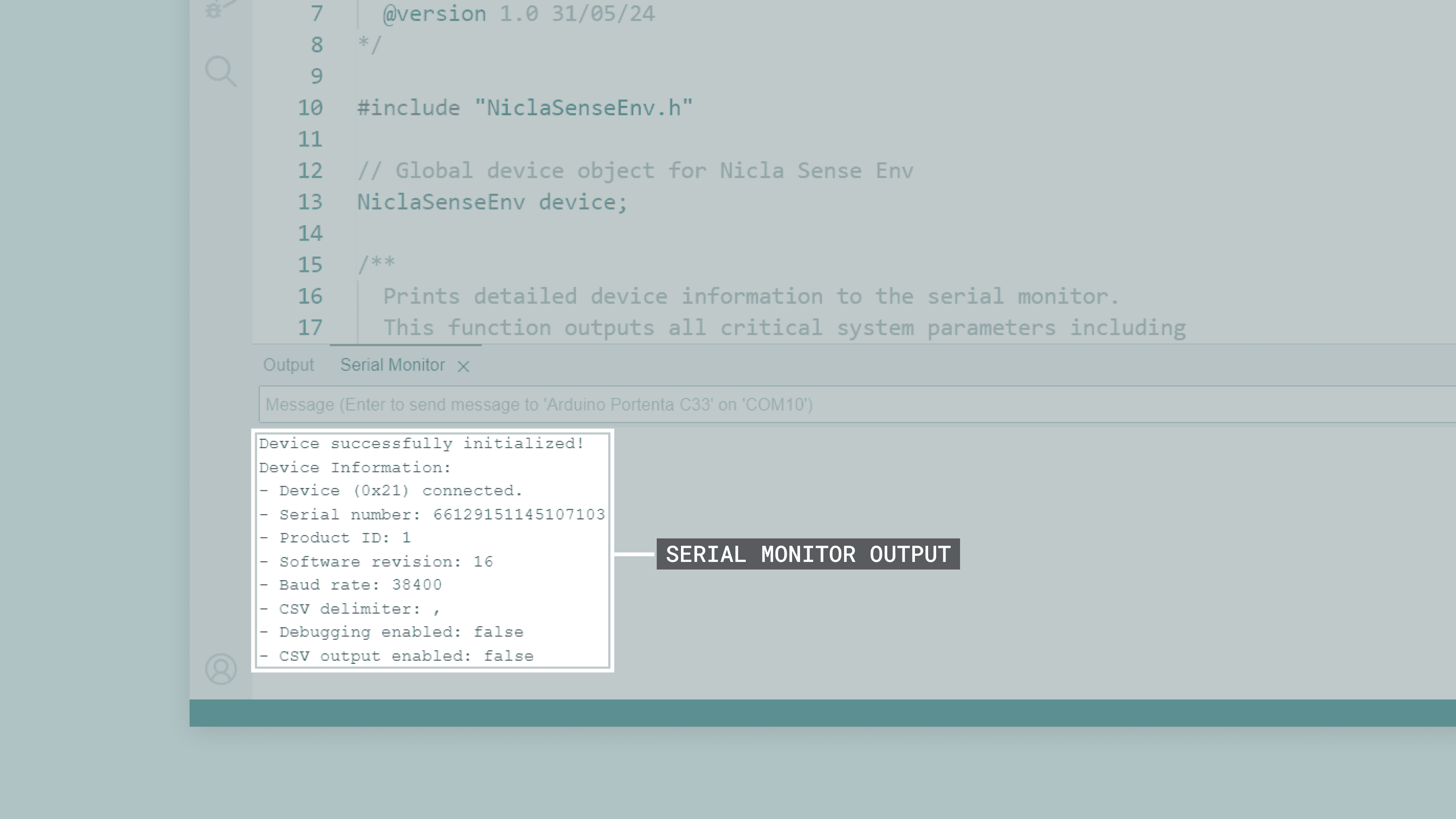 Example Sketch Output In The Arduino Ides Serial Monitor