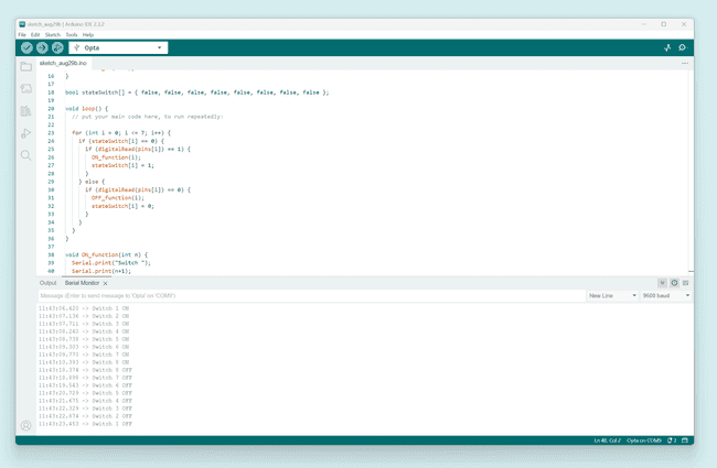 Serial Monitor with switches