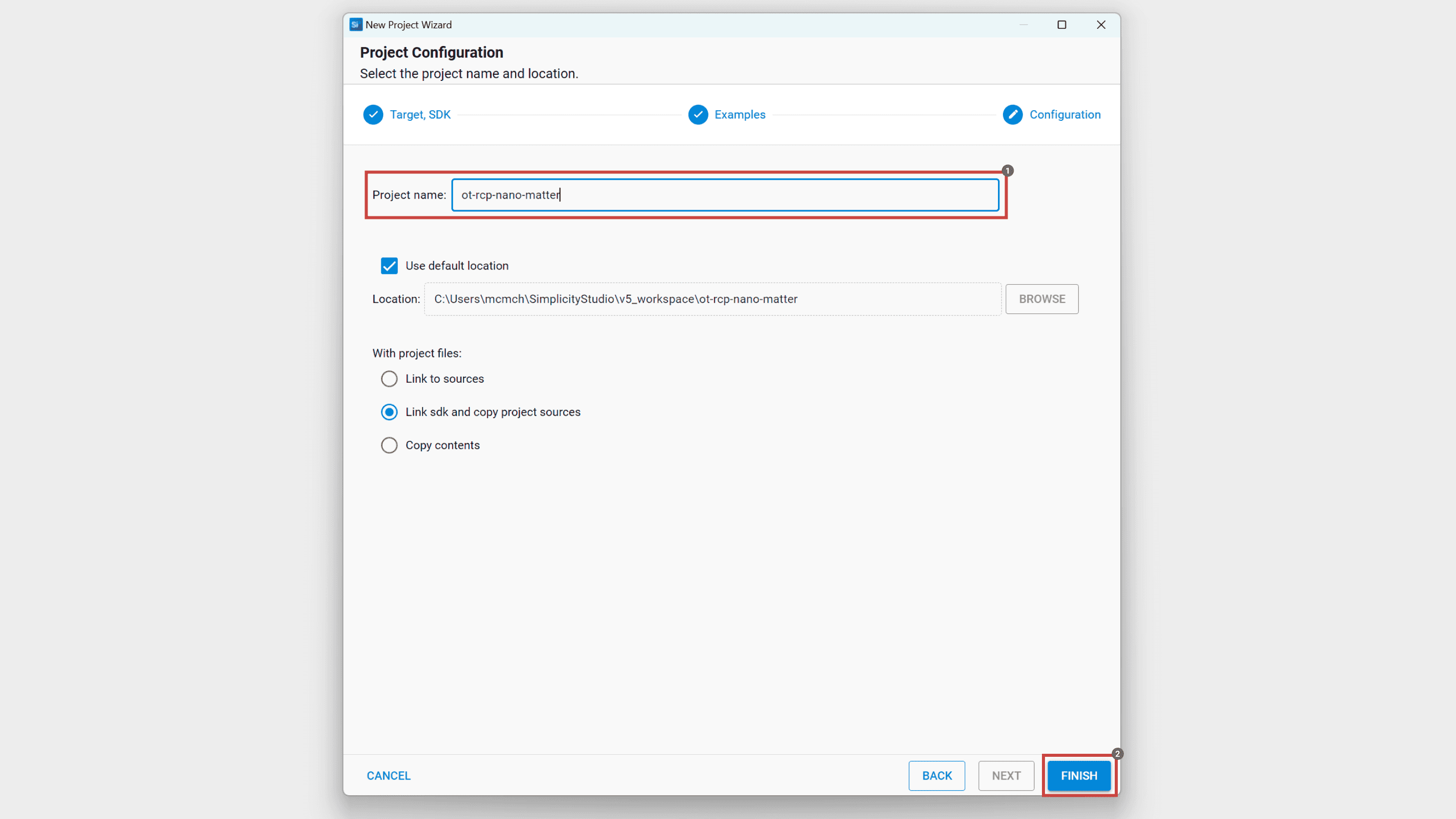 Final project configuration