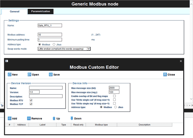 Arduino PLC IDE - Modbus Custom Editor Configuration Arduino PLC IDE - Modbus Custom Editor Configuration