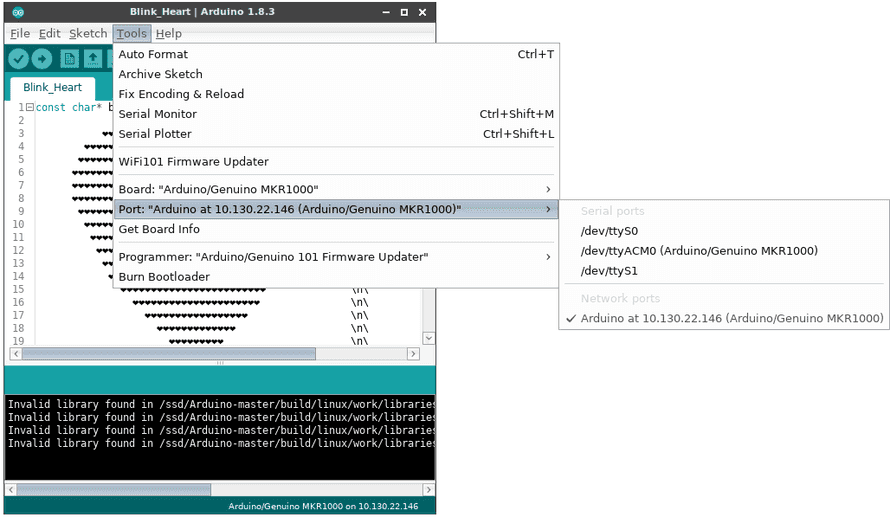 Wifi101 Ota With Mkr 1000 Wifi Arduino Documentation