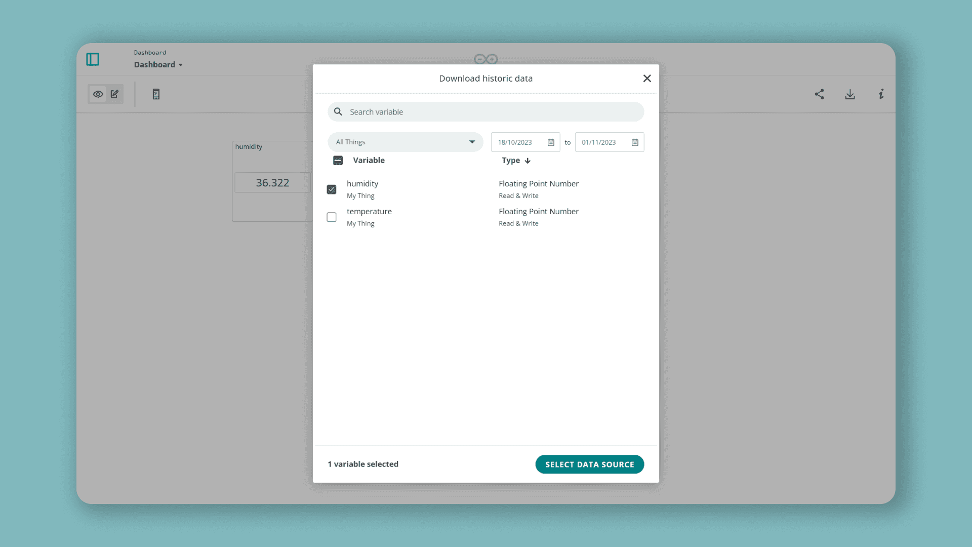 Download Historical Data | Arduino Documentation