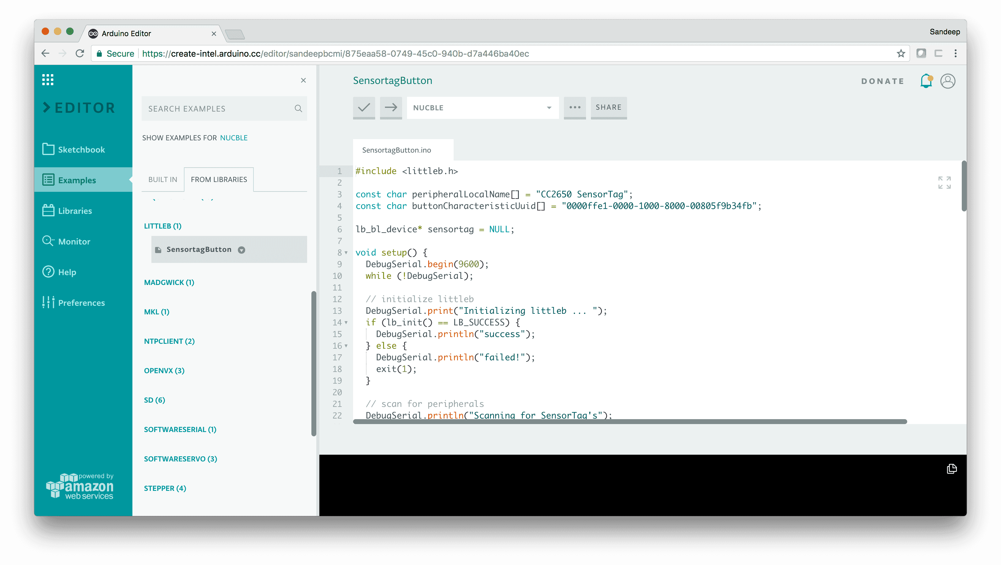 Interacting with a TI SensorTag from an Intel NUC | Arduino Documentation
