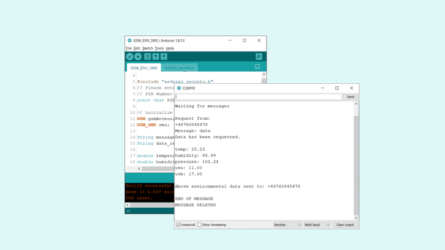 Request Sensor Data From Your MKR GSM 1400 via SMS | Arduino Documentation