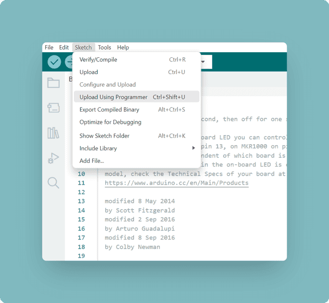 Upload With Programmer Option