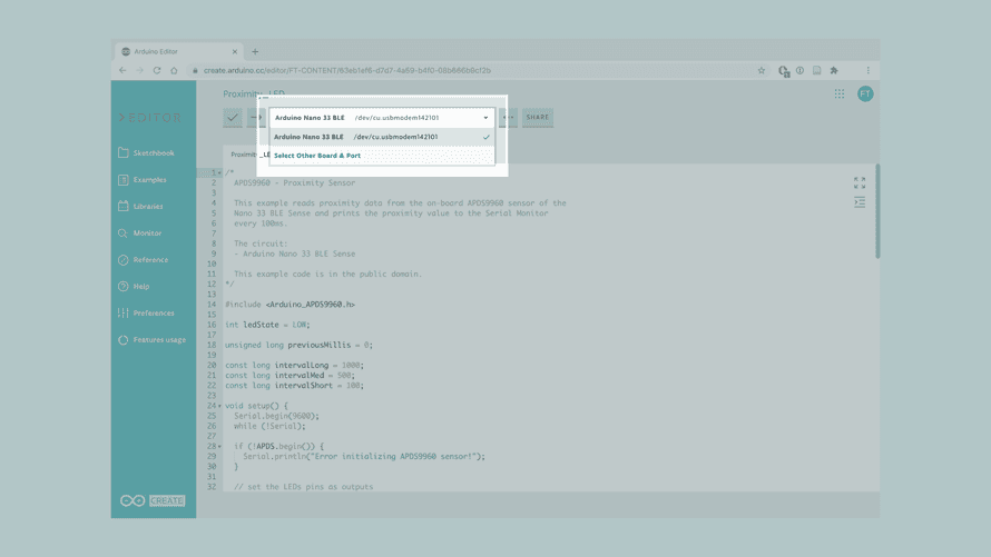 Proximity Detection With The Nano 33 Ble Sense Arduino Documentation