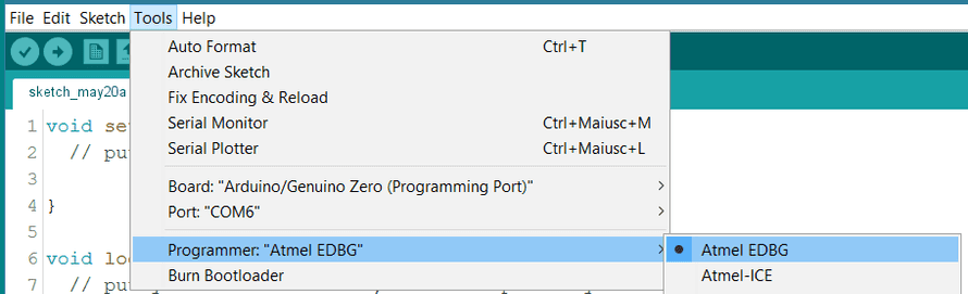 Update The Bootloader On The Arduino Zero Arduino Documentation